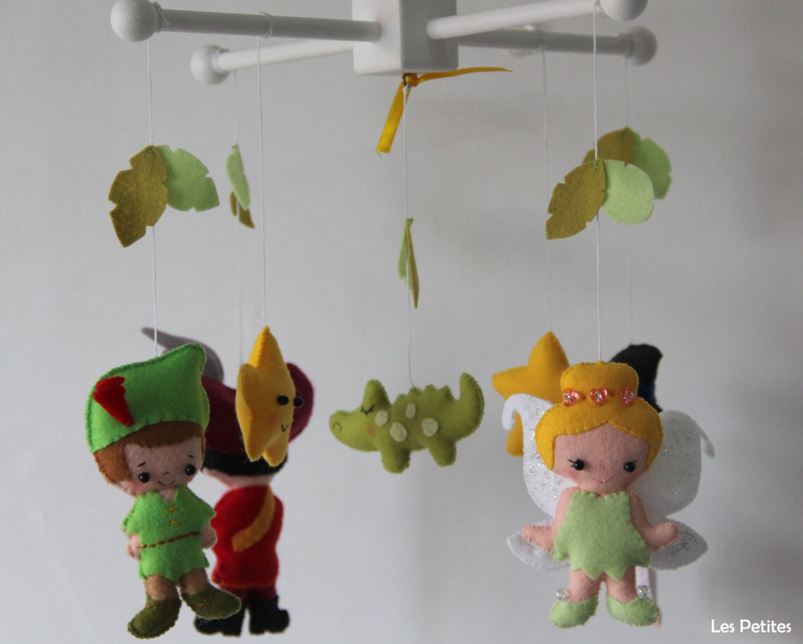 Peter Pan Baby Mobile-captain Hook wool Felt Hanging Mobile - Etsy