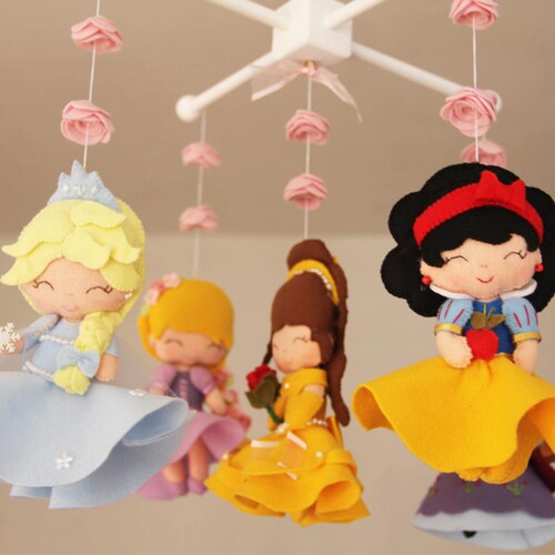 Baby Crib Mobile Princess Nursery Princess Mobile - Etsy