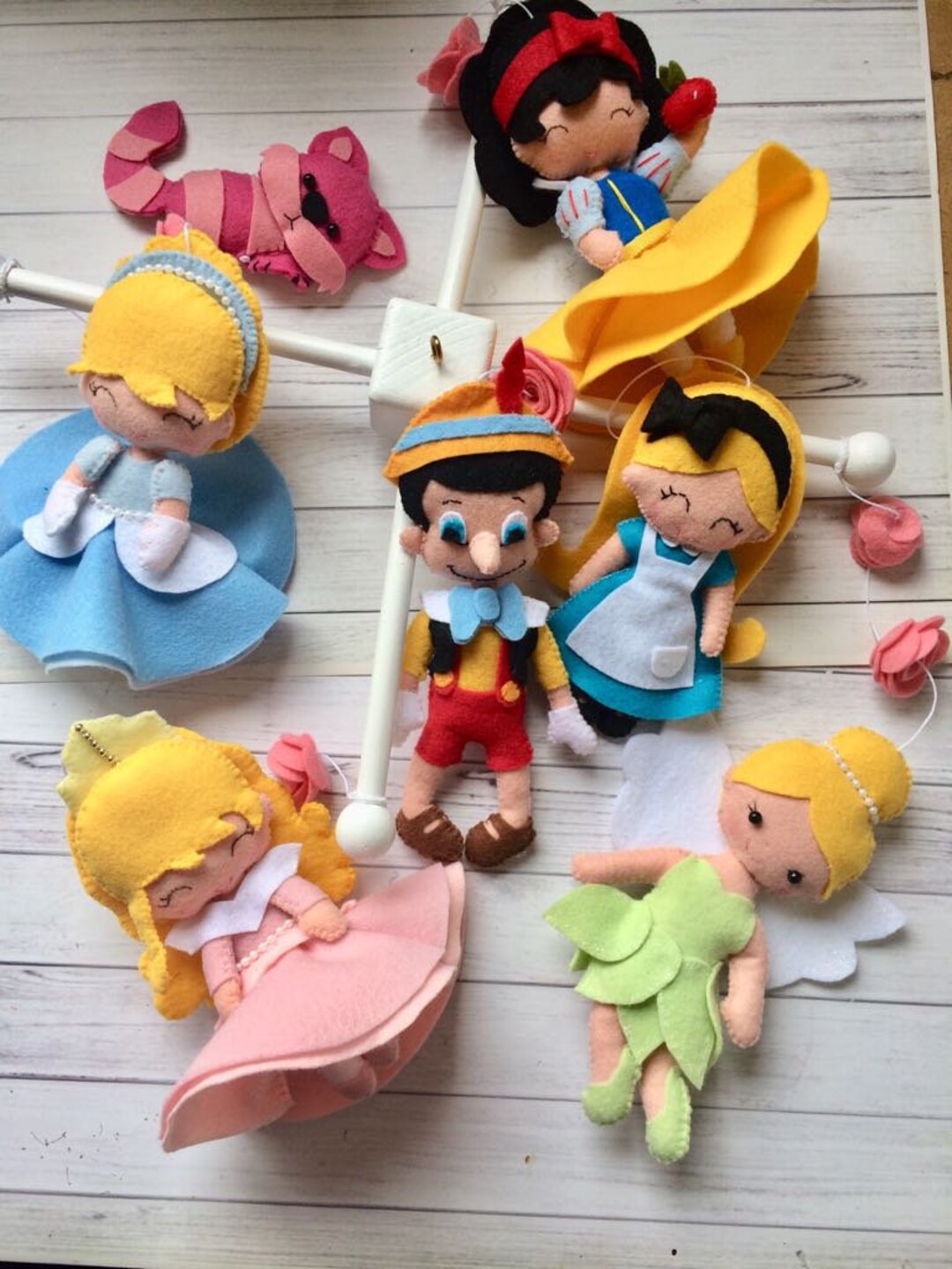 Baby Crib Mobile Princess Nursery Princess Mobile snow Whithe ...