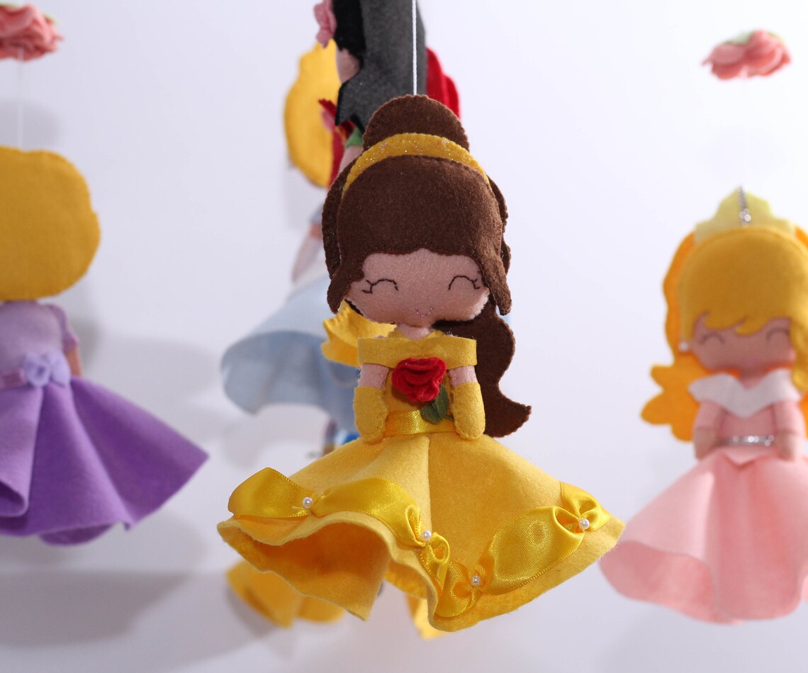 Baby Crib Mobile Princess Nursery Princess Mobile - Etsy