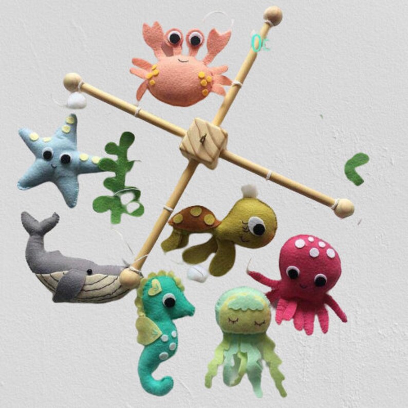 Ocean Baby Mobile Sea Creatures Mobile Cot Mobile-turtle | Etsy
