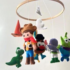 Toy Story Baby Mobile - Handmade Felt Crib Mobile - Buzz Lightyear ...