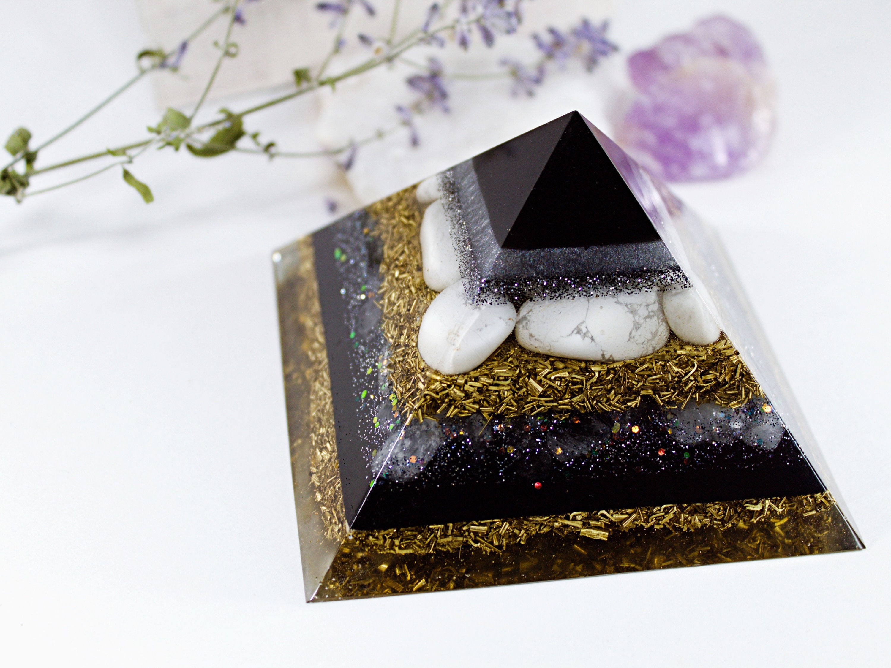 Large Orgone Pyramid 5g EMF Protection Orgonite Home - Etsy