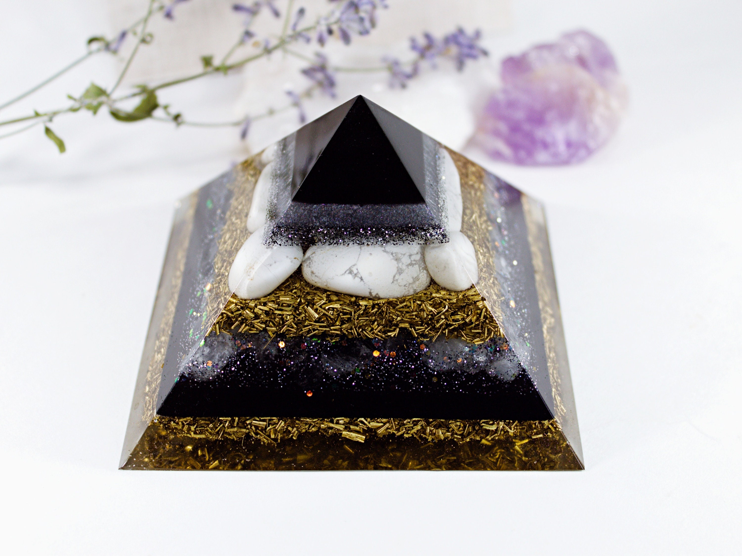 Large Orgone Pyramid 5g EMF Protection Orgonite Home - Etsy