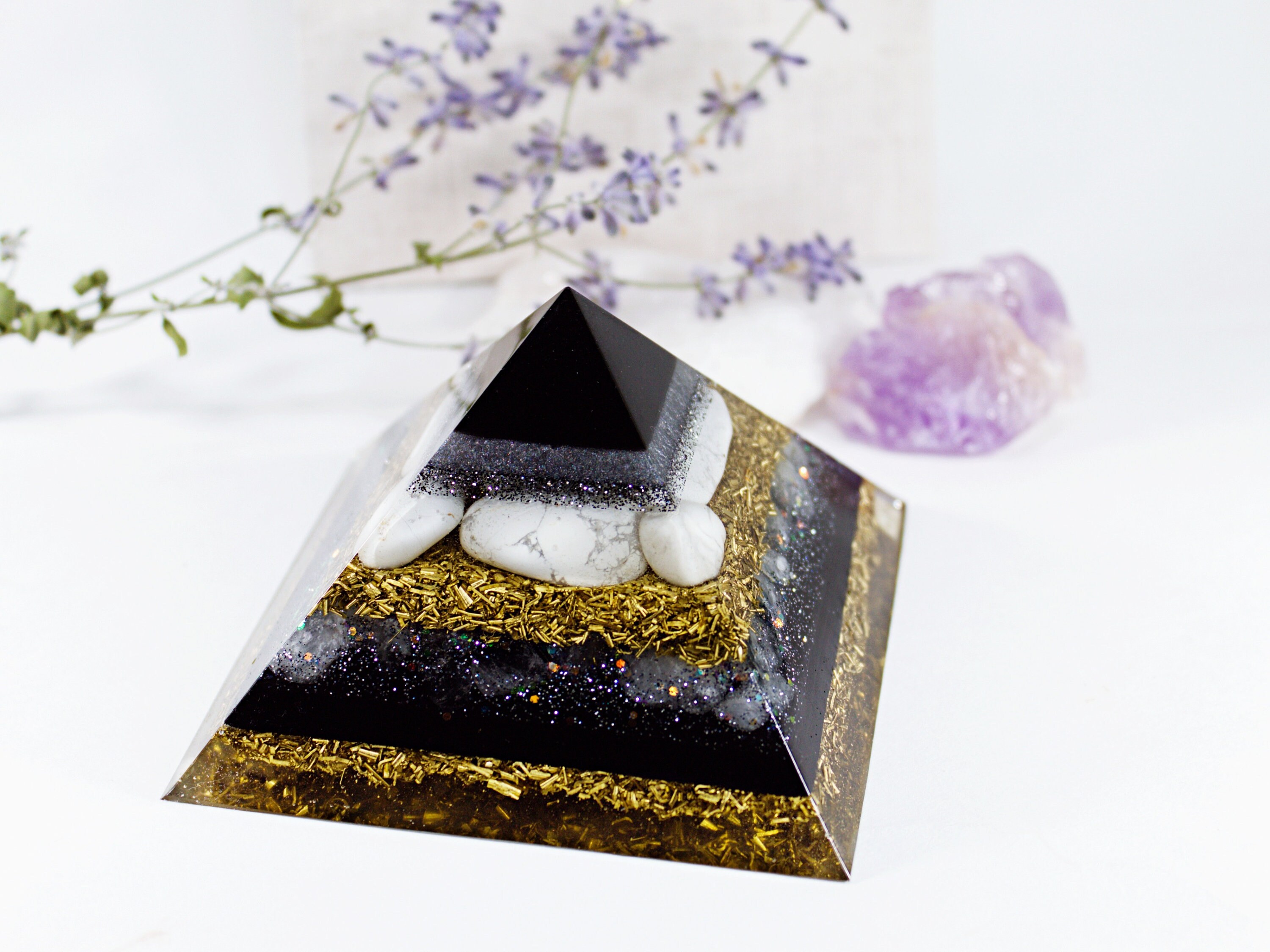 Large Orgone Pyramid 5g EMF Protection Orgonite Home - Etsy