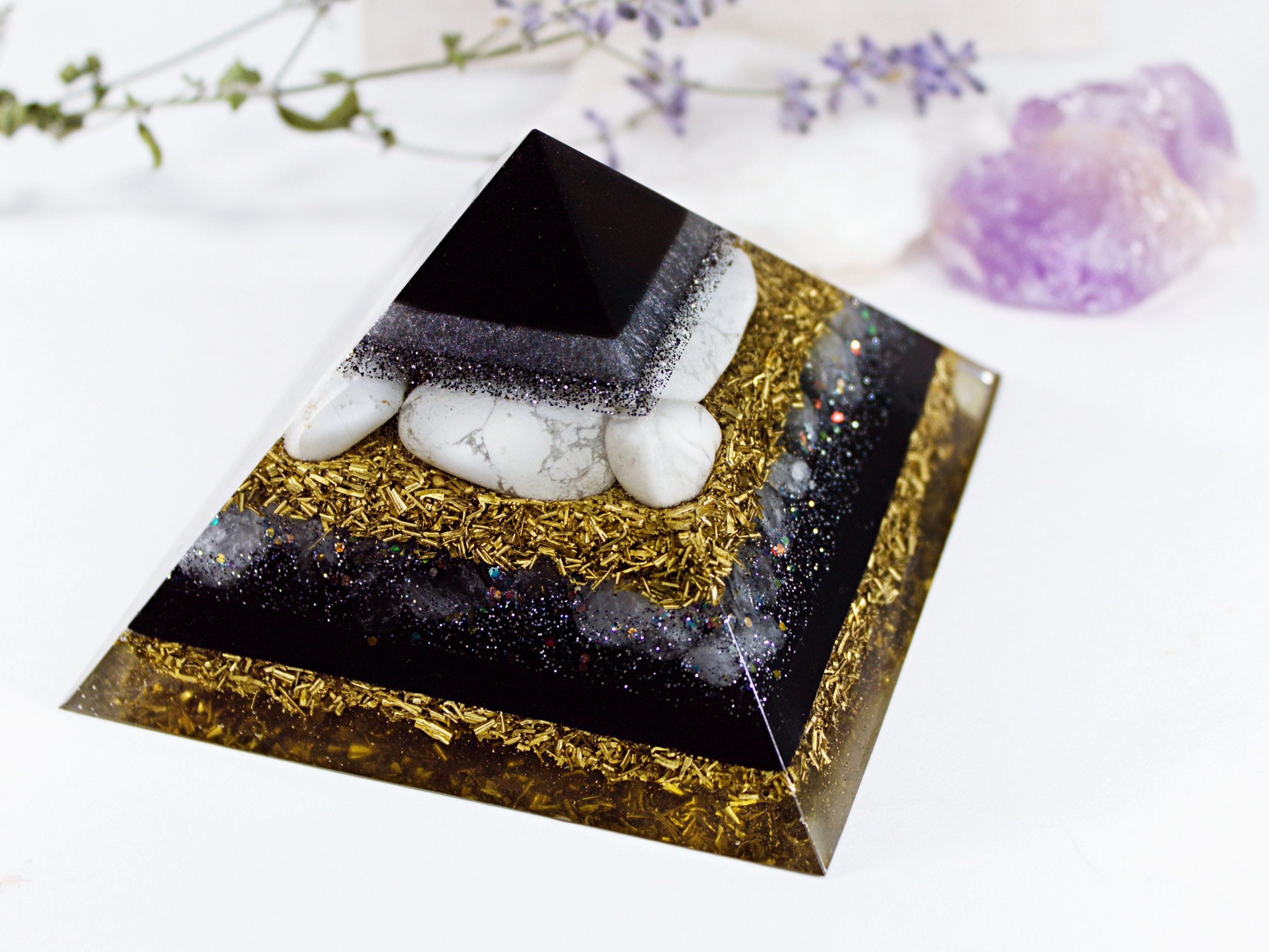 Large Orgone Pyramid 5g EMF Protection Orgonite Home - Etsy
