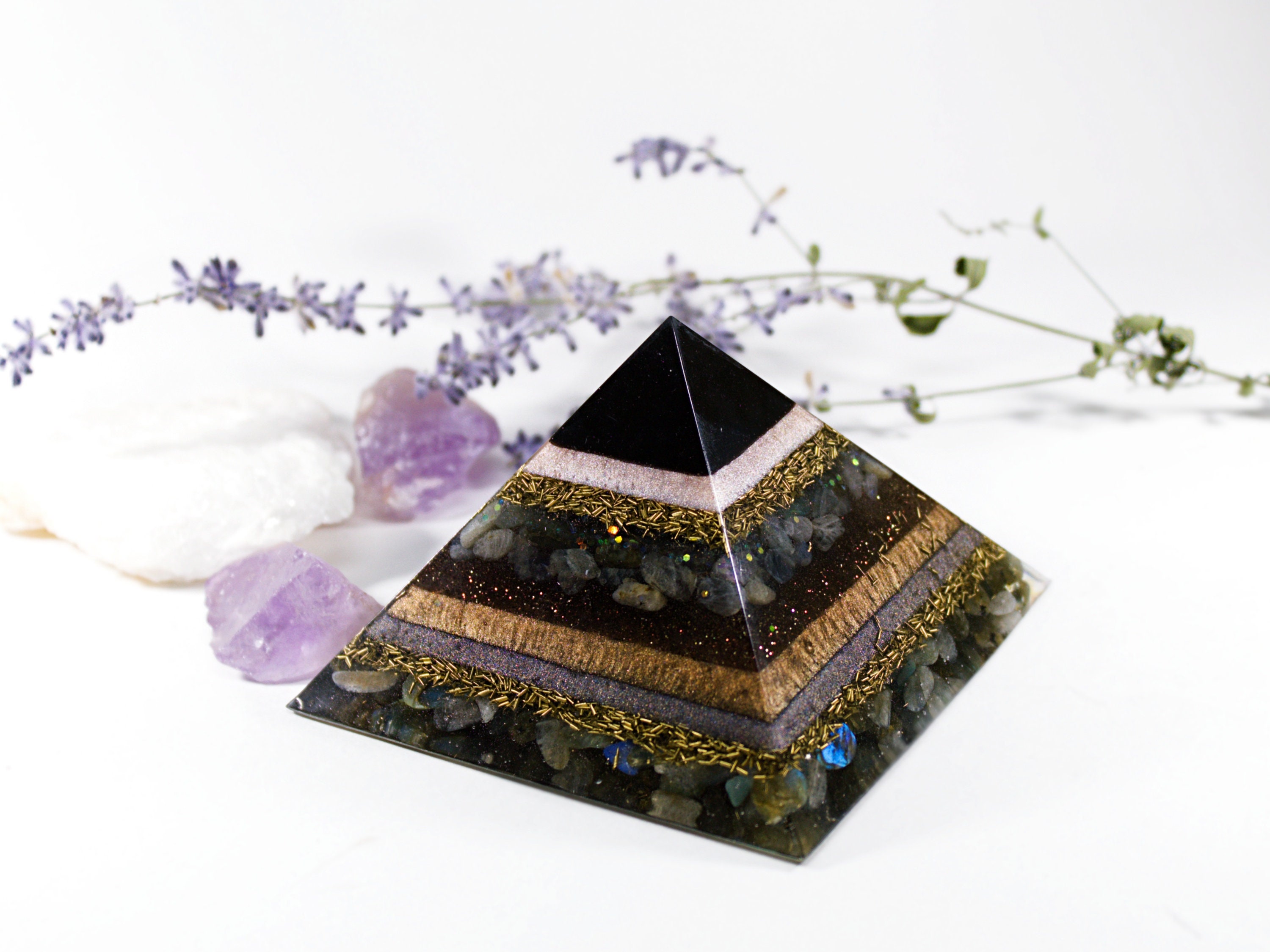 Large Orgone Pyramid 5g EMF Protection Orgonite Home - Etsy