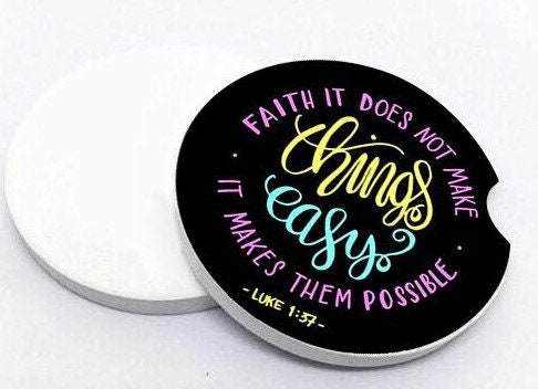 Bible Verse Custom Ceramic Car Coasters Bible Verse Coasters | Etsy