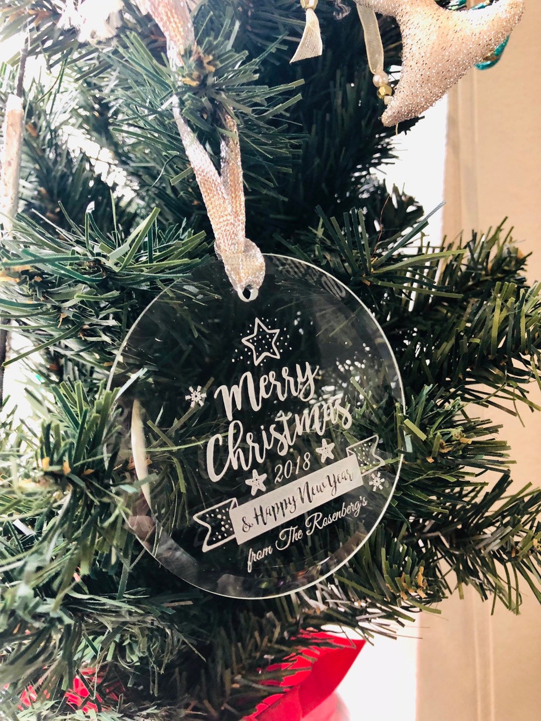 Personalized Christmas Ornament, Custom Christmas Tree Ornament, Custom ...