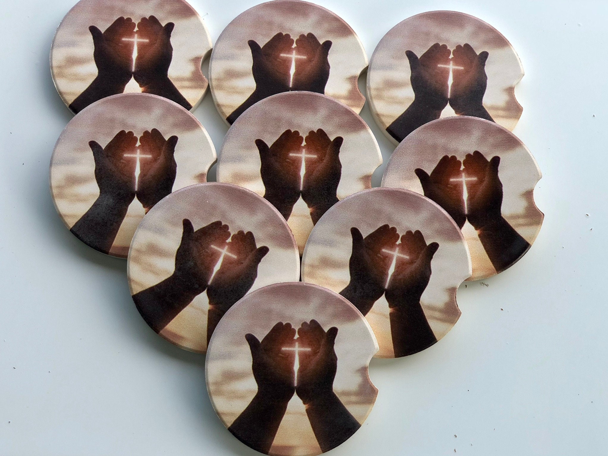 Bible Verse Custom Ceramic Car Coasters Bible Verse Coasters | Etsy