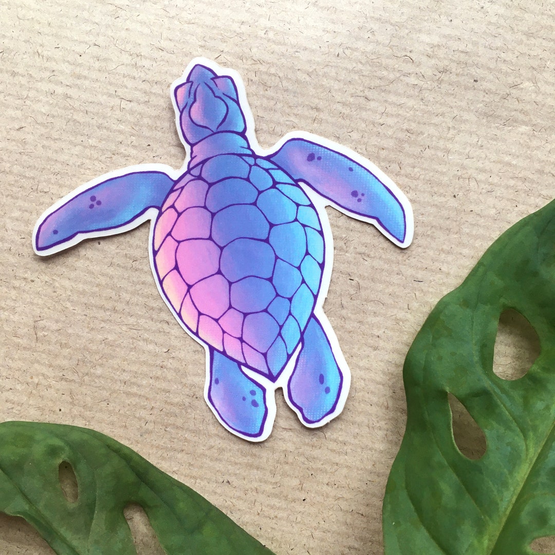 Baby Turtle Sticker transparent - Etsy