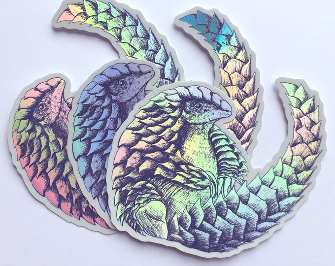 3x Sticker Pack Pangolins holographic - Etsy