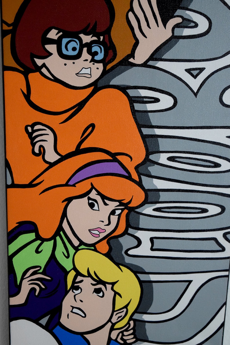 Scooby-doo Characters Hand Painted Acrylic Canvas - Etsy