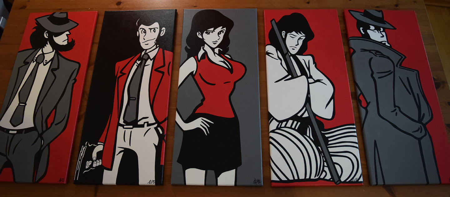 Prints Digital Prints Art & Collectibles Lupin III Jigen Goemon and ...