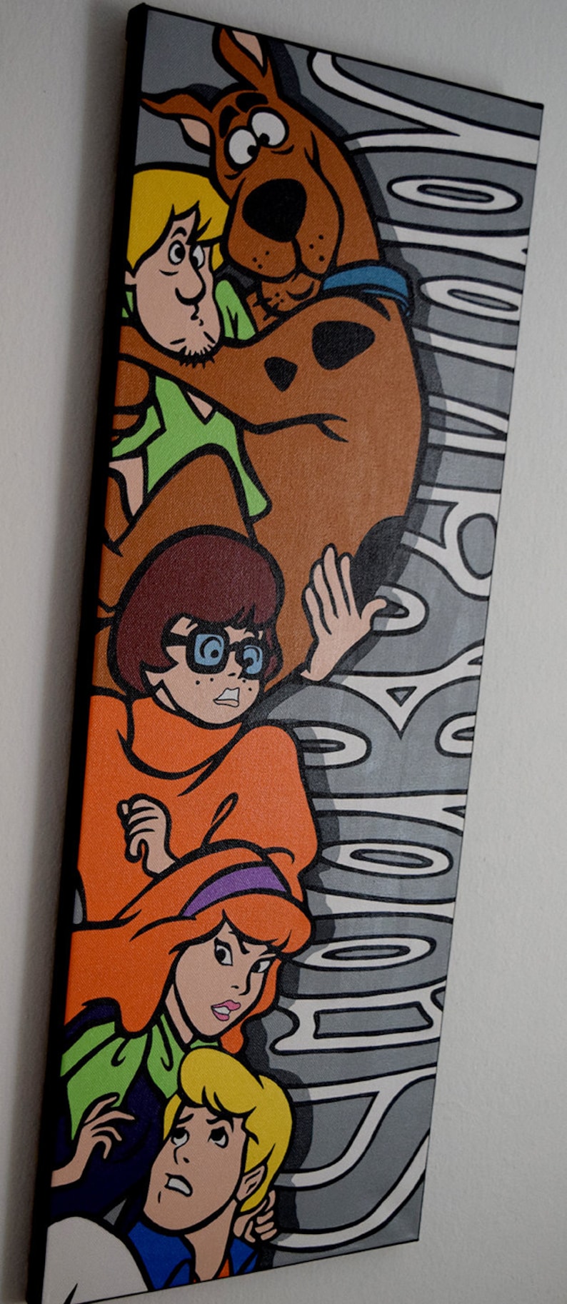 Scooby-doo Characters Hand Painted Acrylic Canvas - Etsy