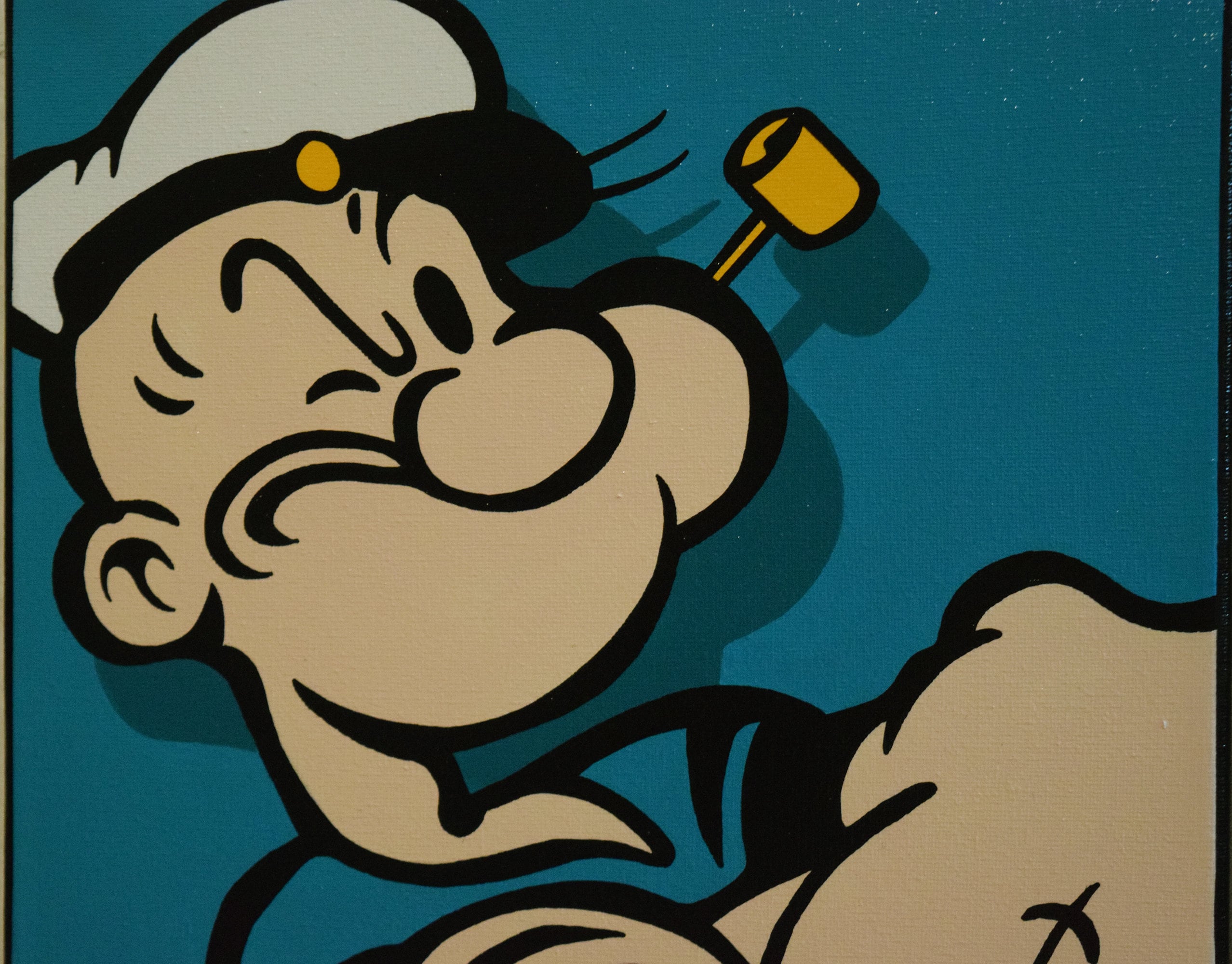 Popeye Olive Oyl Pop Art Hand Painted Acrylic Canvas - Etsy