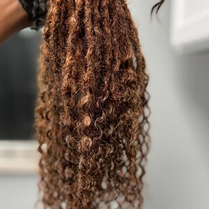 CURLY ENDS Loc Extensions | Custom Handmade Loc Extension| Human Hair ...