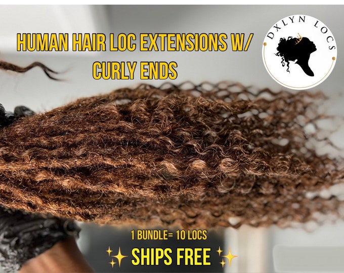 CURLY ENDS Loc Extensions | Custom Handmade Loc Extension| Human Hair ...