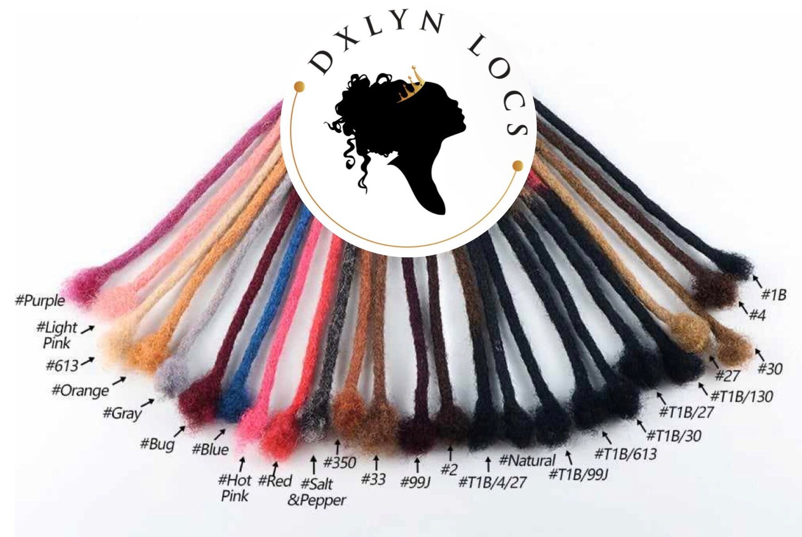 CURLY ENDS Loc Extensions Custom Handmade Loc Extension Human Hair Dye ...