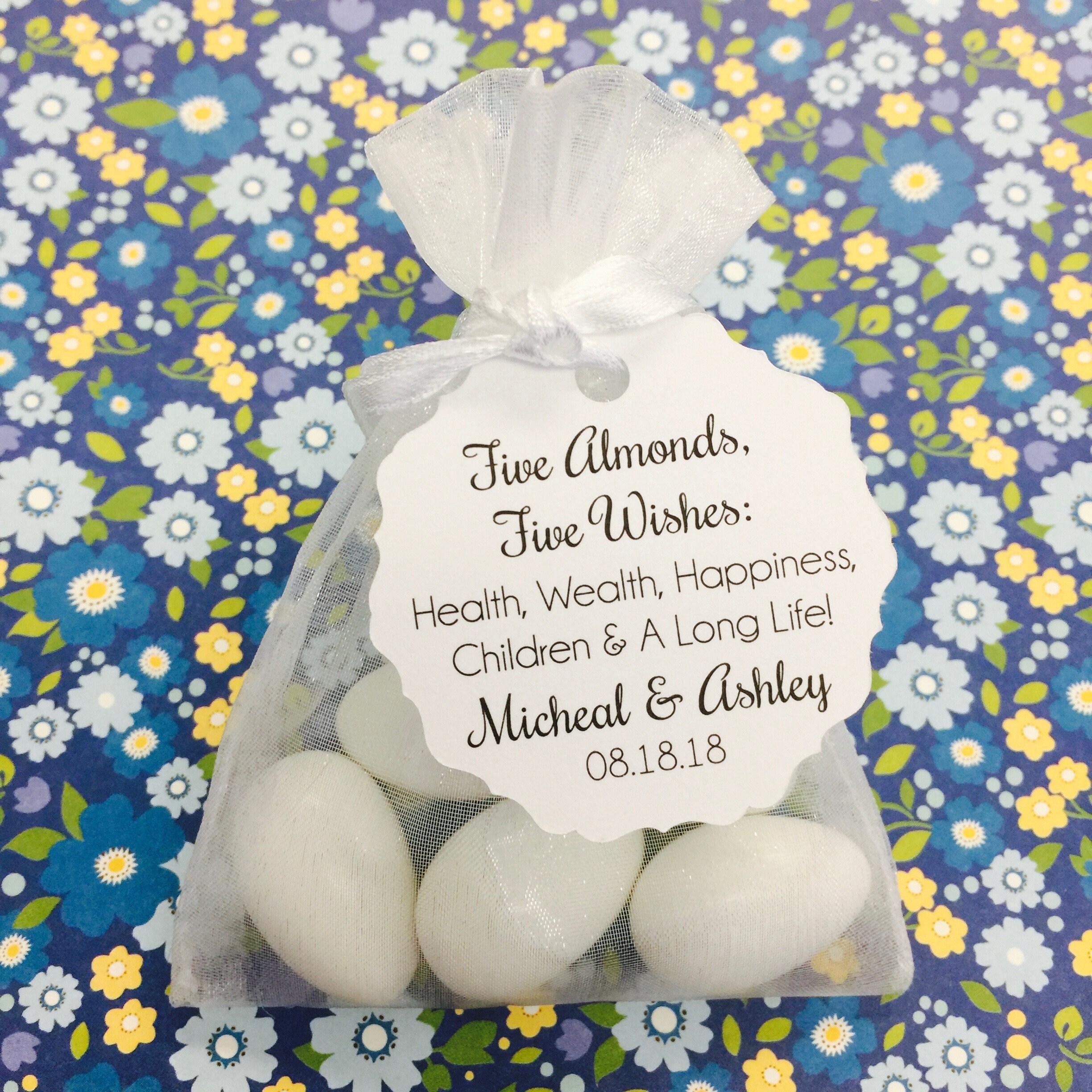 Jordan Almond Favor TAGS ONLY 655 - Etsy