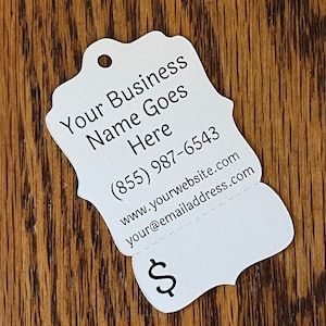 Custom Price Tags for Crafters, Perforated, Tear off Price Tags 602X - Etsy