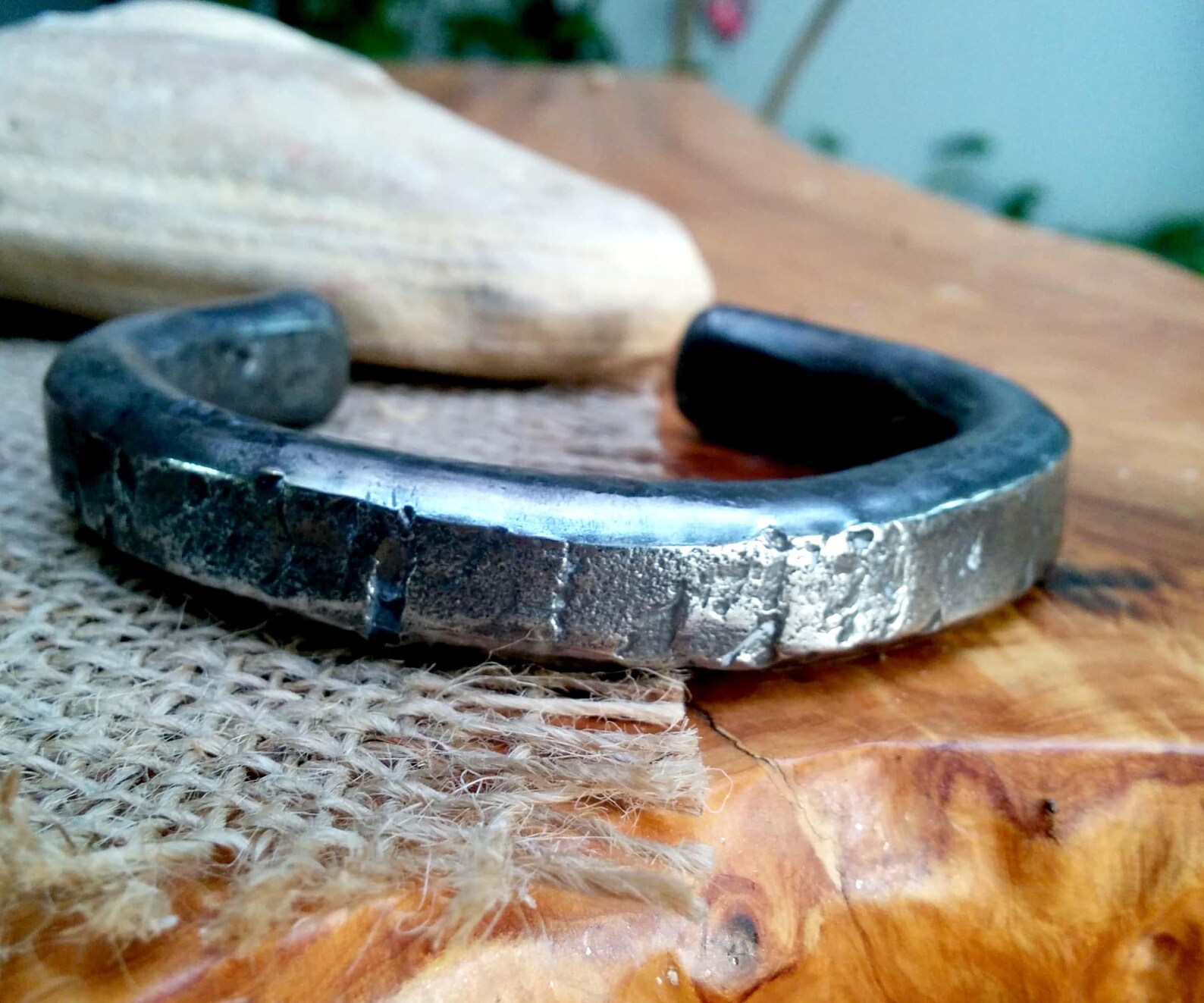 Hammered Rustic Titanium Cuff Bracelet. 9.5 Mm X 13mm Thick - Etsy