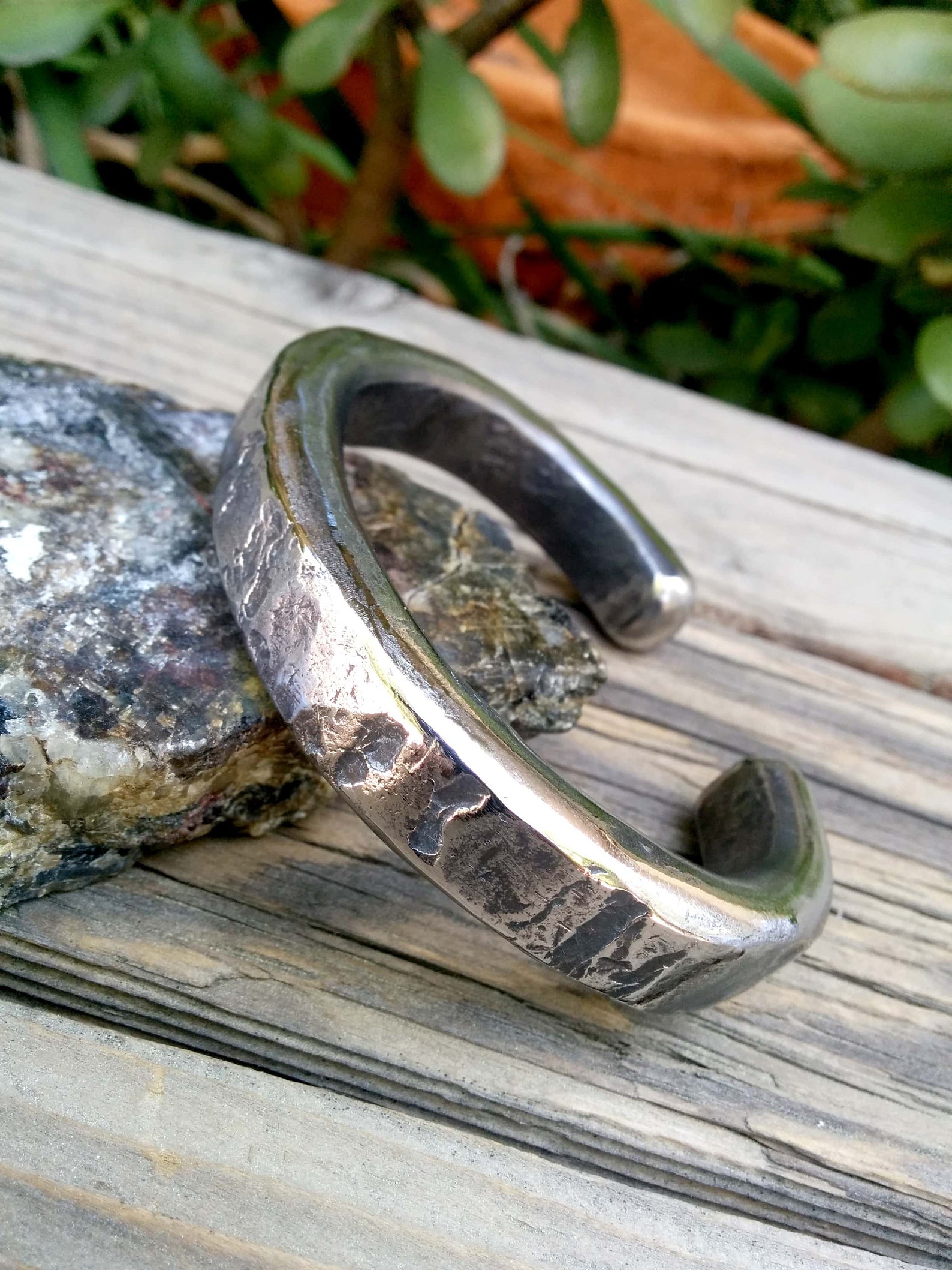 Hammered Rustic Titanium Cuff Bracelet. 9.5 Mm X 13mm Thick - Etsy