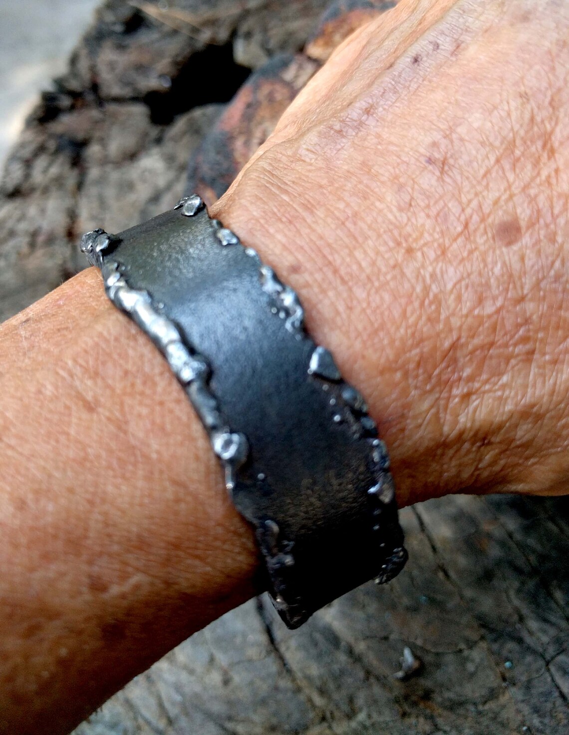 Rough Iron Cuff Bracelet. 3 X 16 Mm Thick and Wide. - Etsy