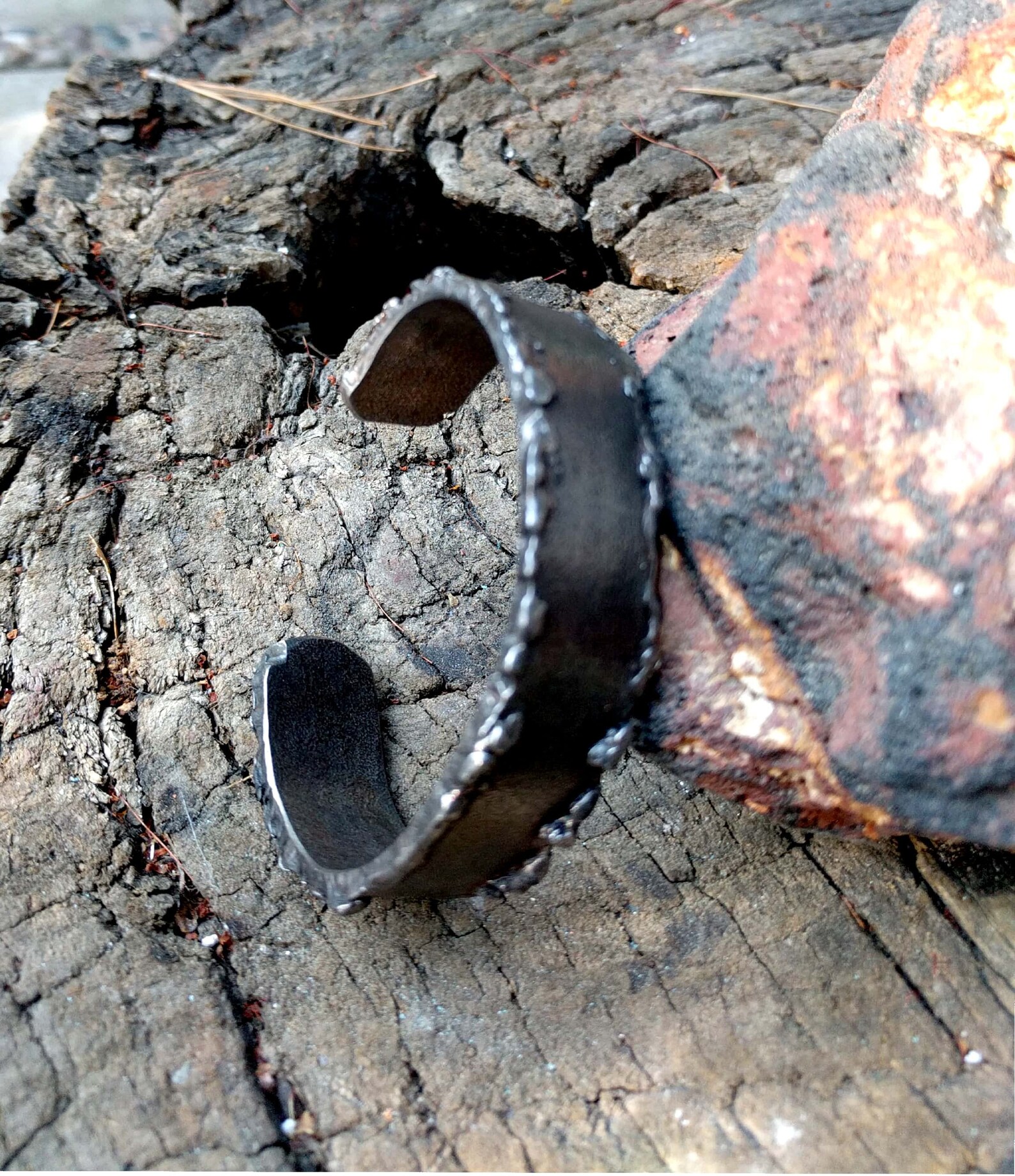 Rough Iron Cuff Bracelet. 3 X 16 Mm Thick and Wide. - Etsy