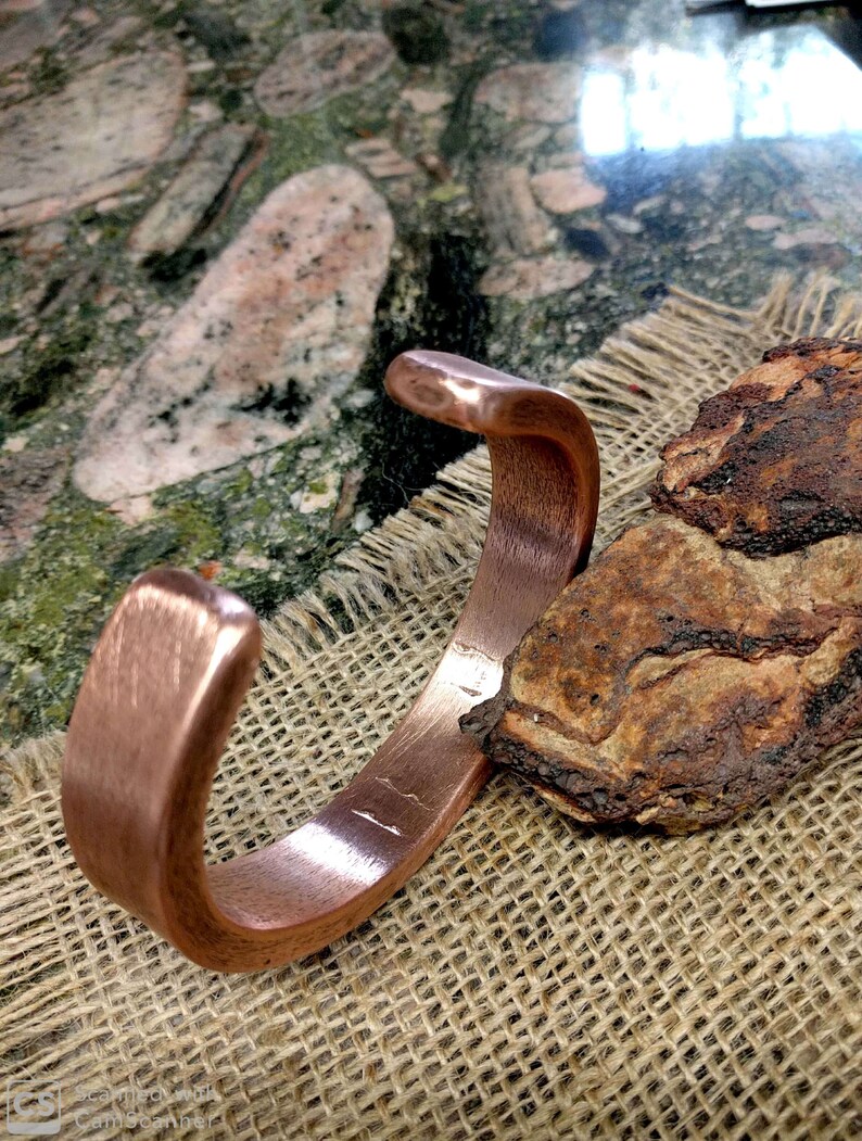 Heavy Copper Cuff. Rough Brushed. 6.5 X 18 Mm Thick and Wide. | Etsy