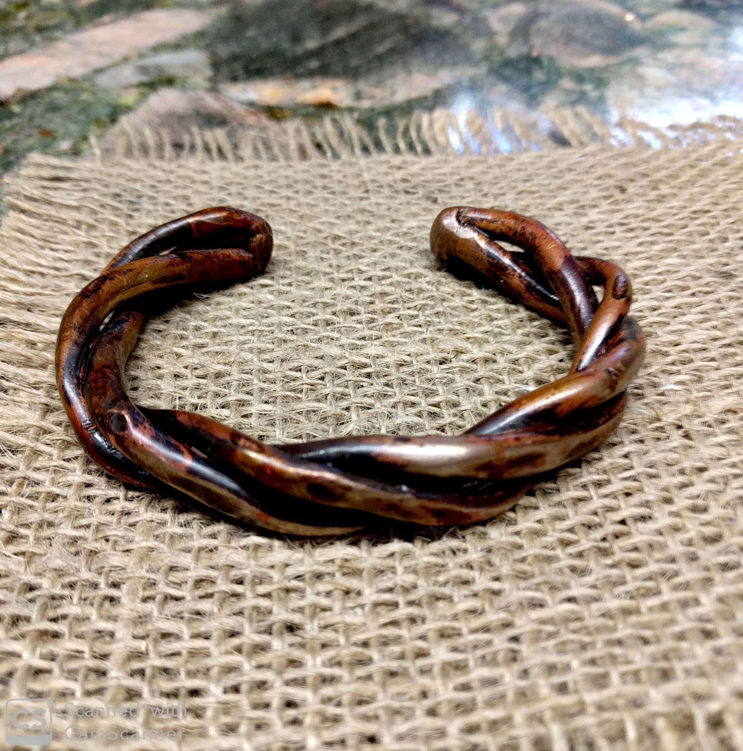Twisted Copper Cuff Bracelet. 12 X 85 mm. | Etsy