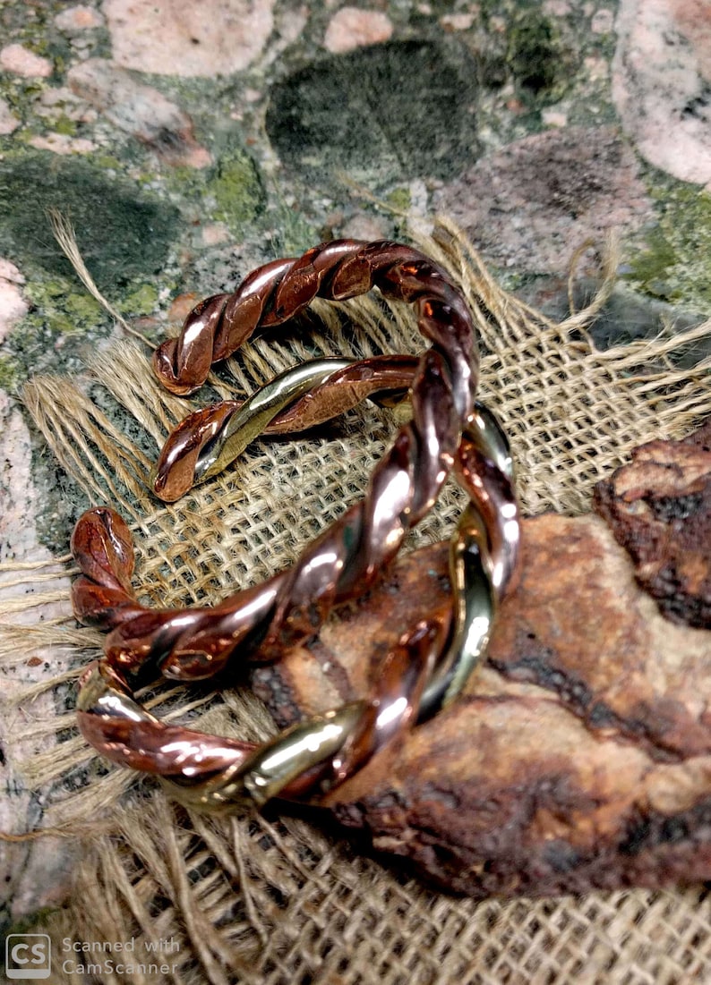 Twisted Copper Cuff Bracelet. 7.5 X 9.5 Mm Thick and Wide. - Etsy