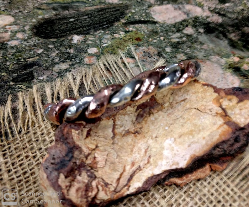 Twisted Copper Sterling Cuff Bracelet. 4 Gage Copper and - Etsy