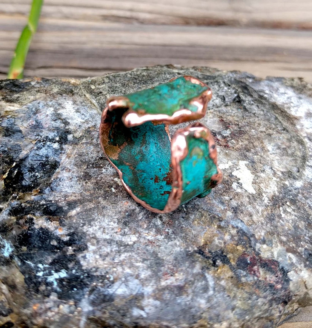 Asymmetric Mixed Patina Copper Cuff Ring. 10-18mm Wide. Copper. - Etsy