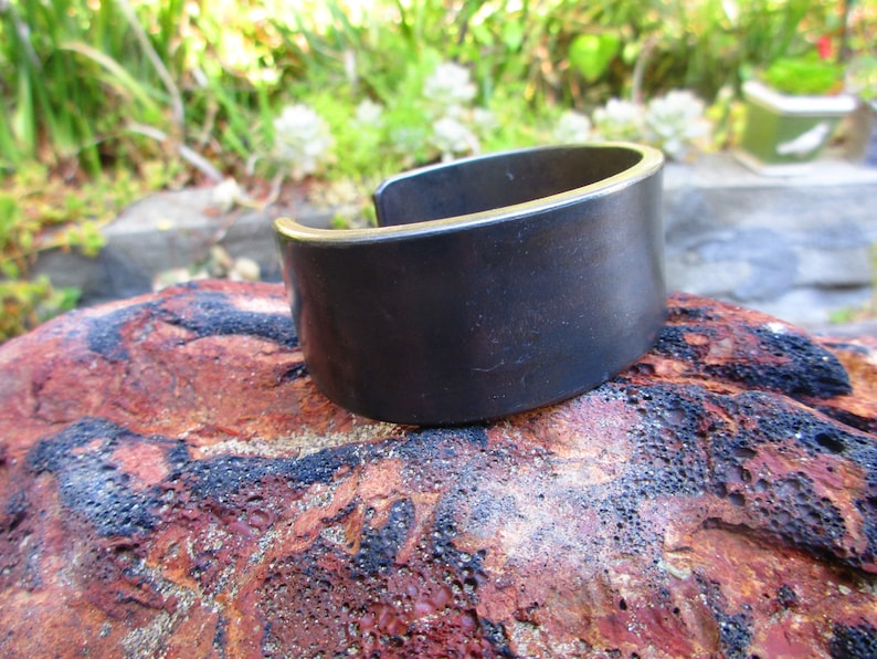 Black Stainless Heavy Cuff Bracelet. 3.25mm X 25mm Thick and Wide. - Etsy