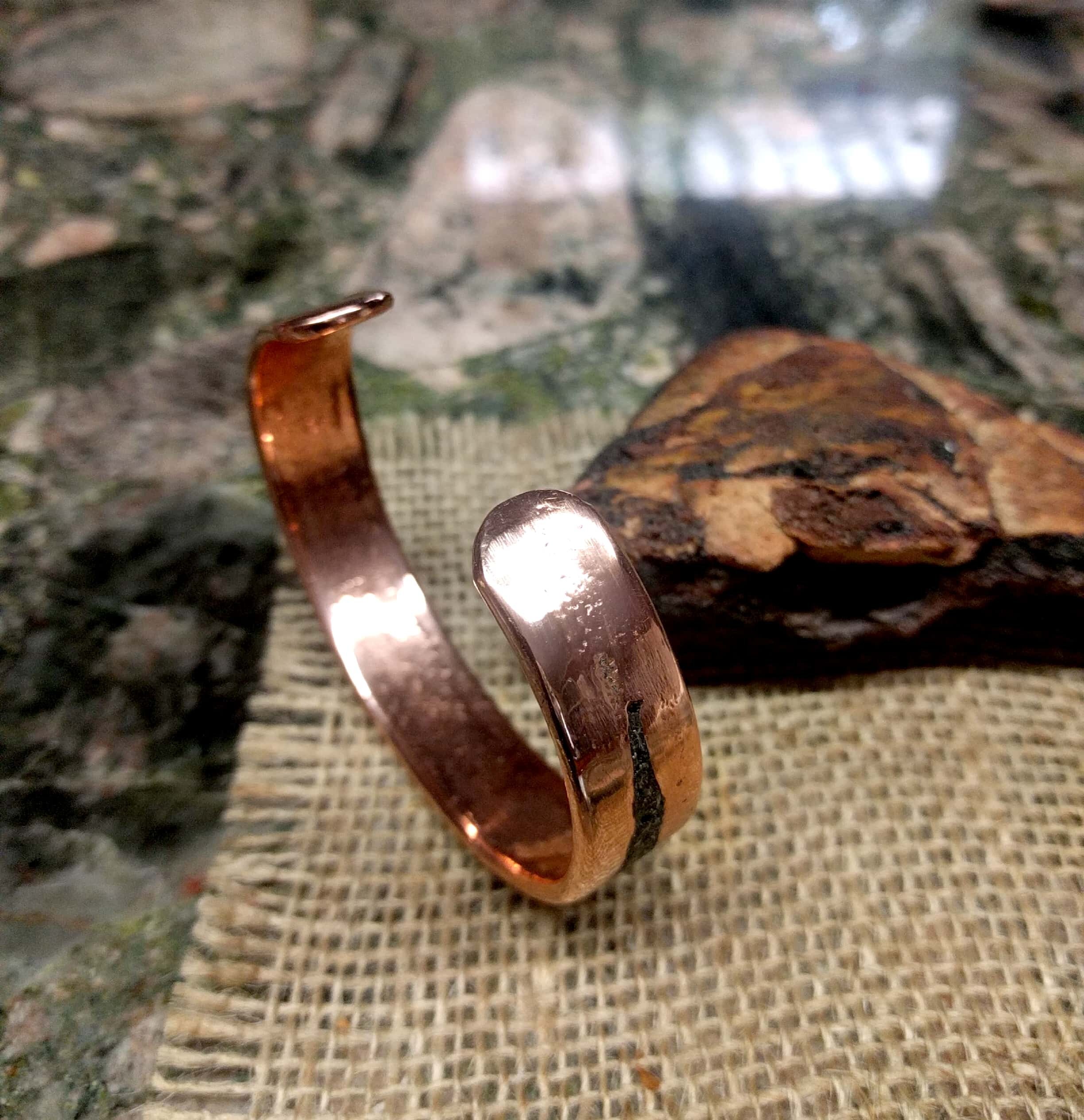 Meteorite Copper Cuff Bracelet. 1/2" Wide. - Etsy