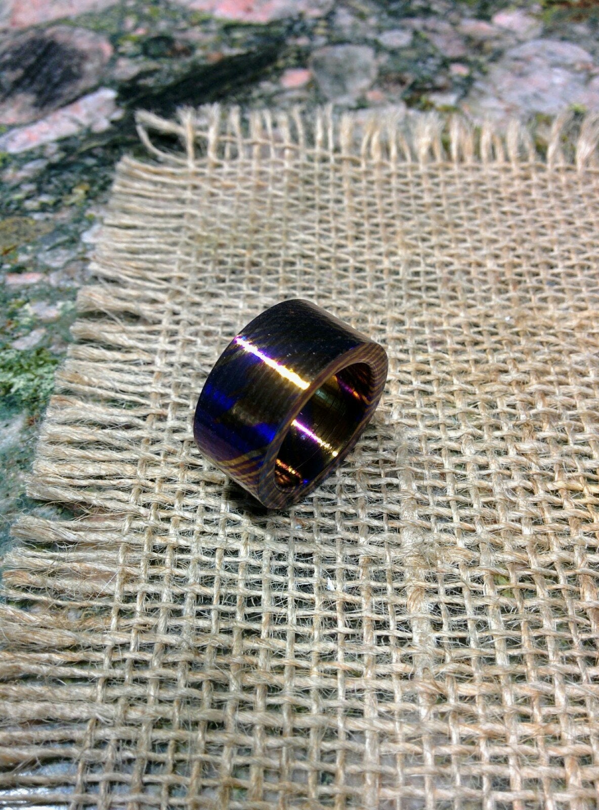 Timascus Ring Band. Choice of Thickness. - Etsy