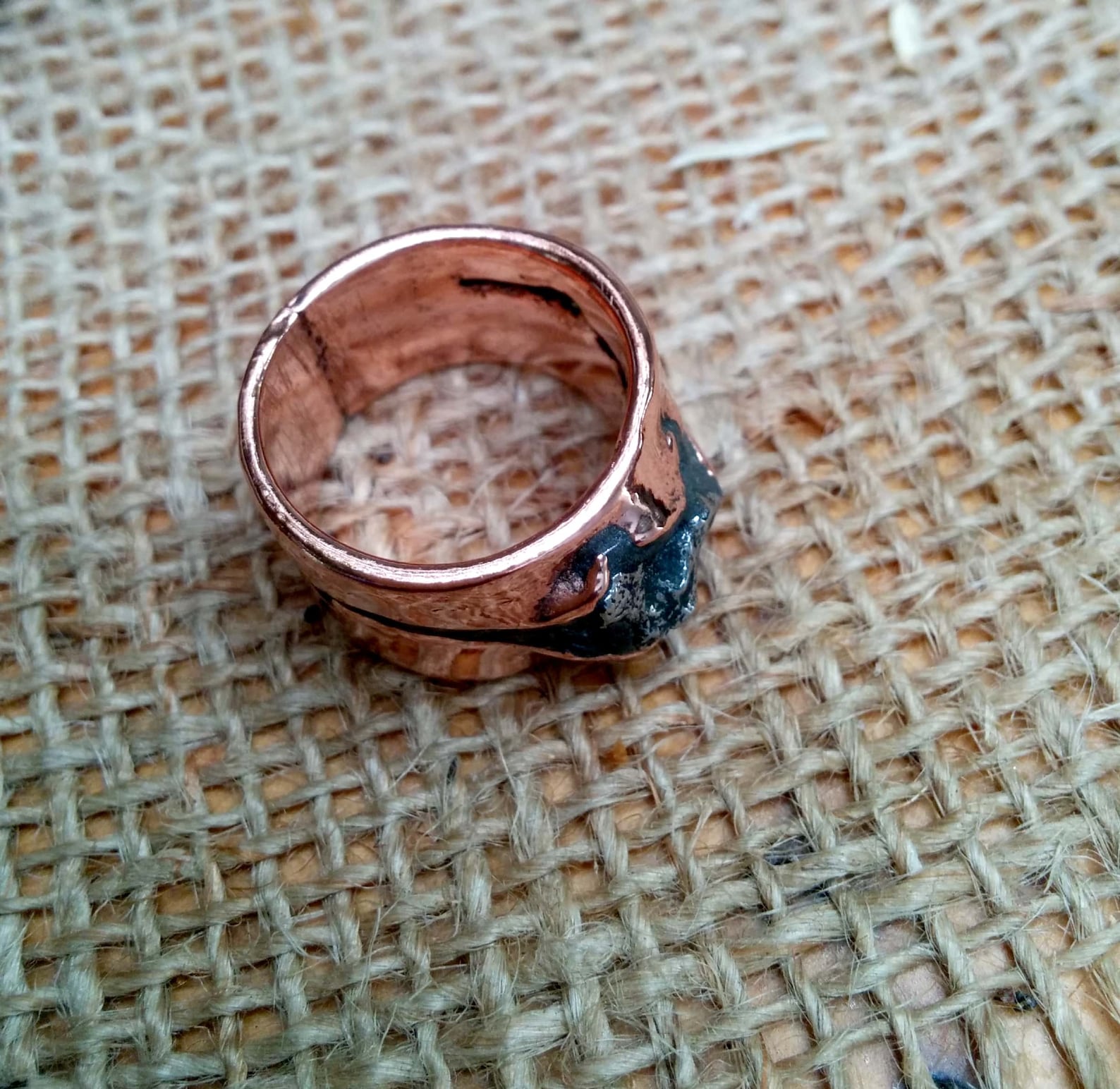 Meteorite Copper Cuff Ring. 12mm 15mm Wide. Cuff and Band. - Etsy