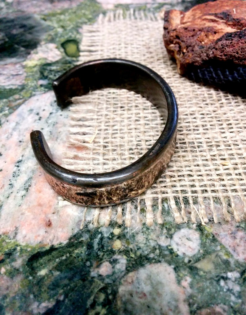 Molten Bronze Iron Cuff Bracelet. Silicone Bronze Inlay. 4.5 X - Etsy