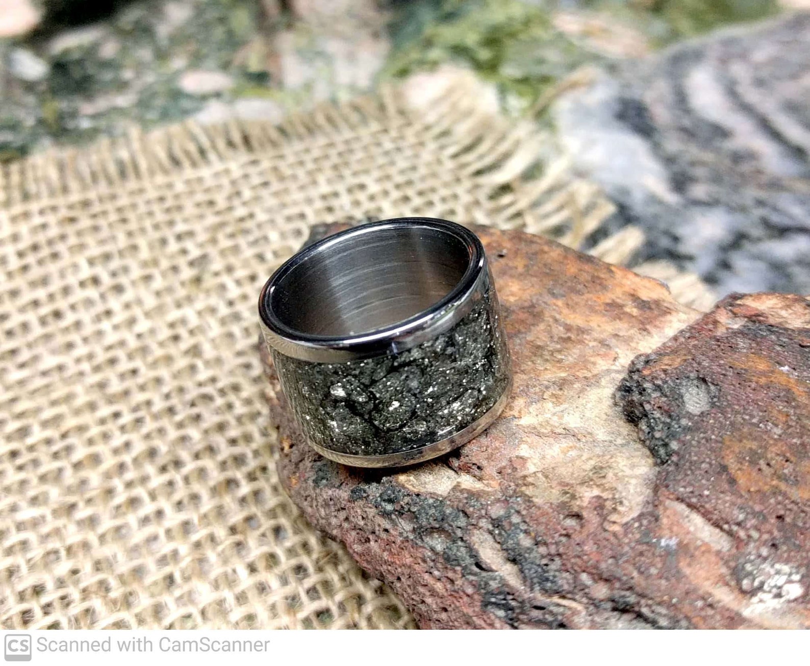 Mens Pyrite Ring Band. 2.5mm Thickness.8 10 12 13 15mm Wide - Etsy