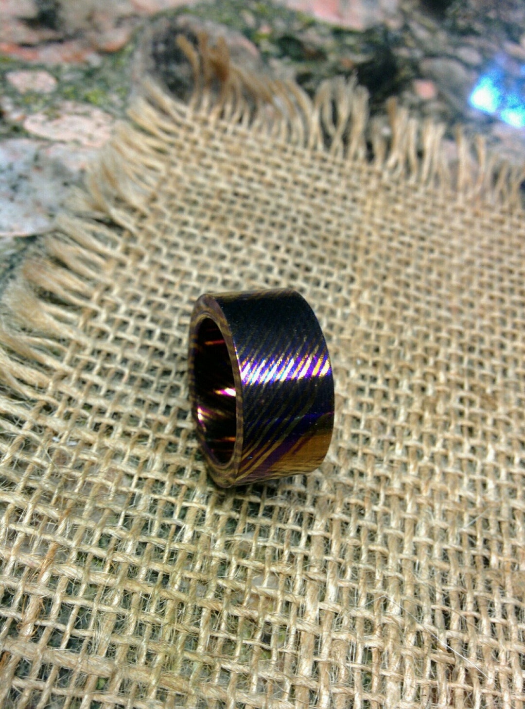 Timascus Ring Band. Choice of Thickness. - Etsy