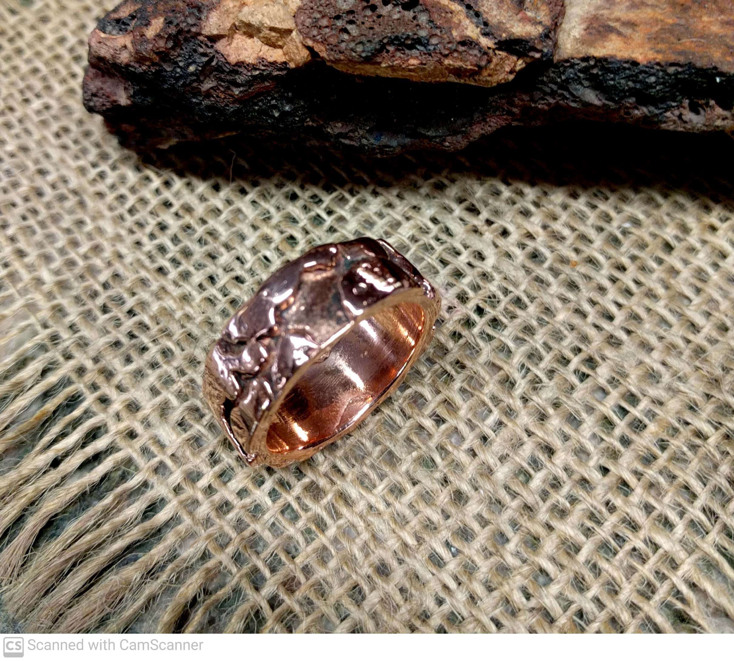 Nugget Copper Ring. Polished. - Etsy