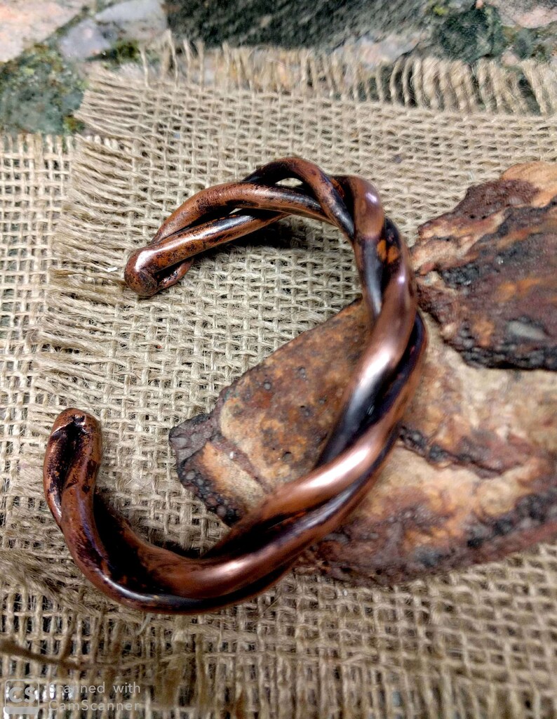 Twisted Copper Cuff Bracelet. 12 X 85 Mm. - Etsy