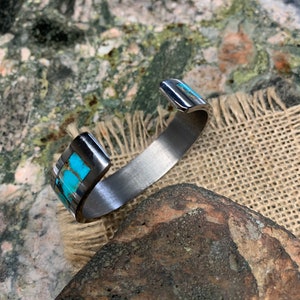 1/2" Wide Titanium Gold Vein Cuff Bracelet. 2.75-3mm Thickness. Grade 2 ...