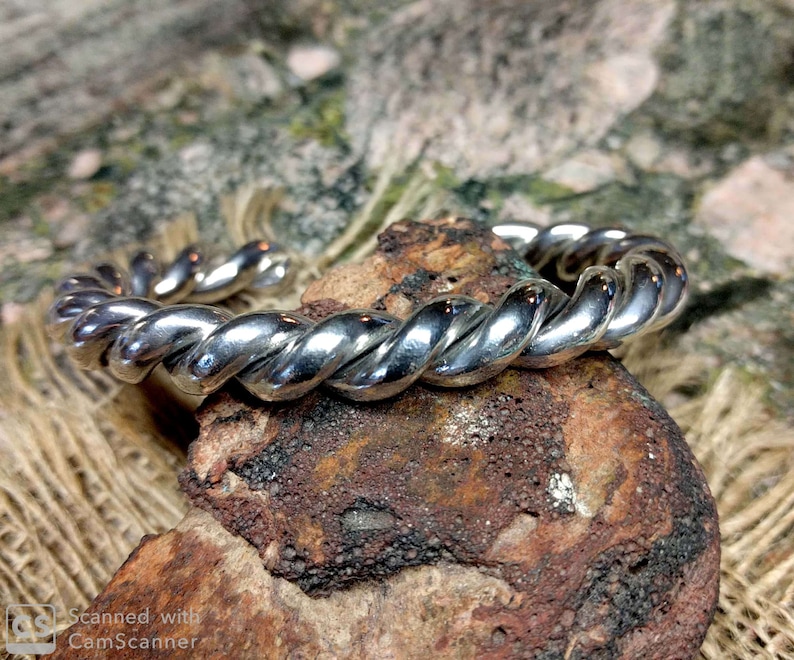 Twisted Copper Sterling Cuff Bracelet. 4 Gage Copper and - Etsy