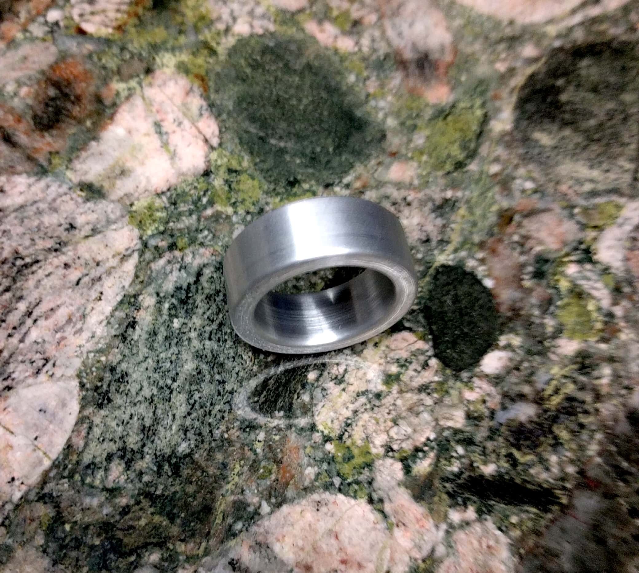 Mens White Metal Band. Aluminum Brushed. 8, 10, 12mm Wide. Aluminum ...