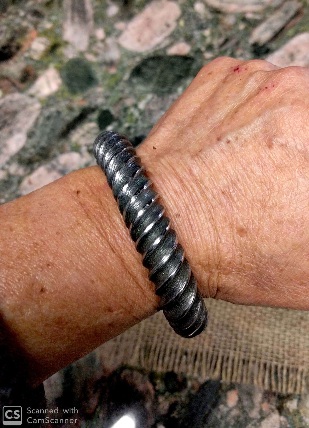 Twisted 12 Mm Titanium Cuff Bracelet. Rustic Burnished. Grade 2 ...