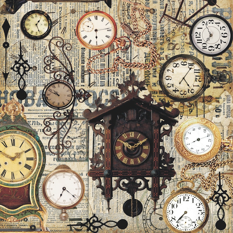 Decoupage Clock - Etsy