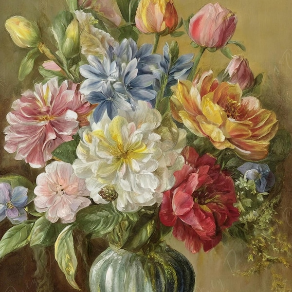 Decoupage Flowers - Etsy