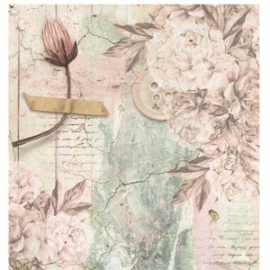 Old Wall Words Vintage Decoupage - Decoupage Art - Large Size Rice ...